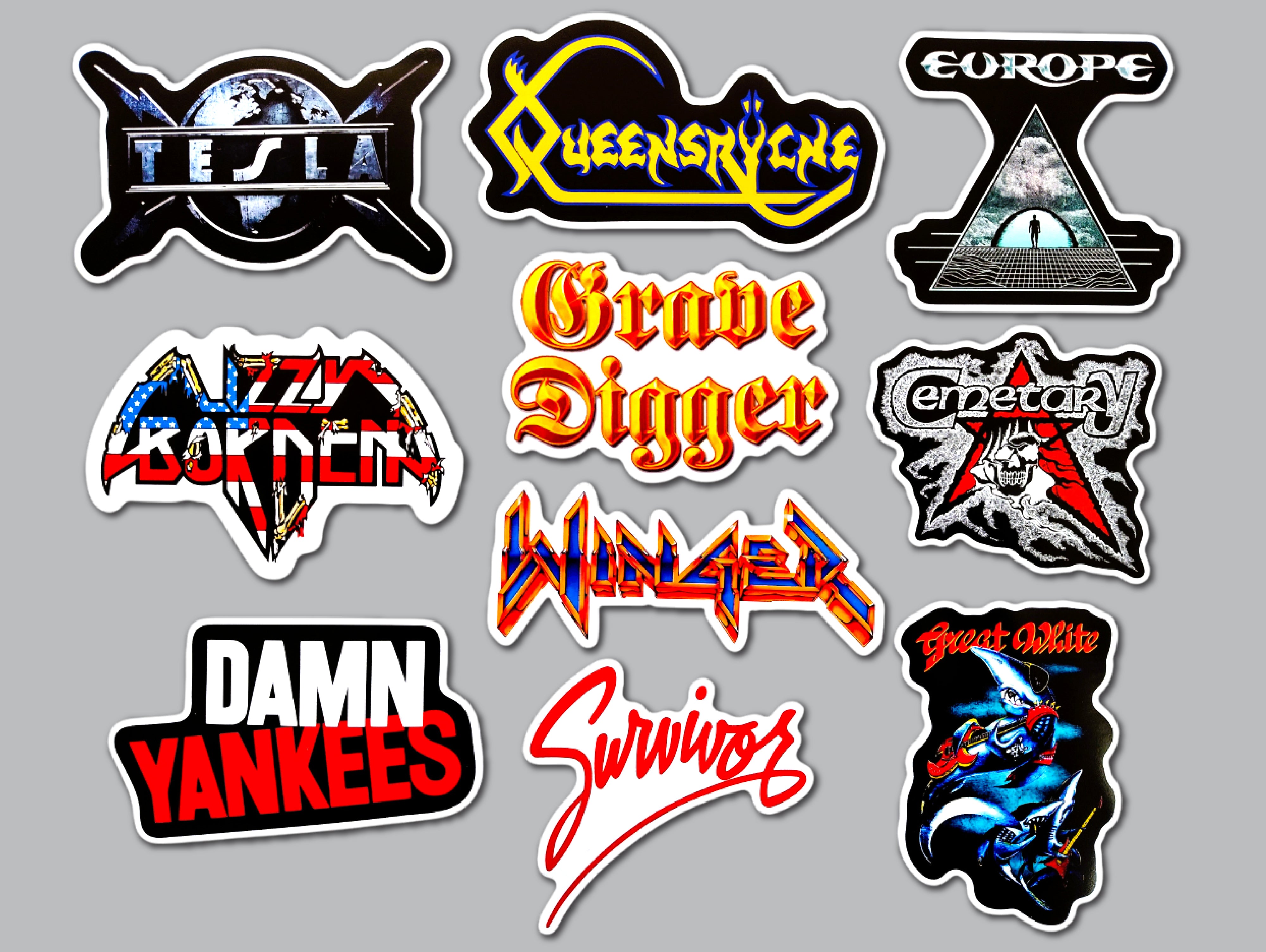 Metal / Hard Rock Sticker Pack (10 Stickers) SET 5 – Omni-Cult
