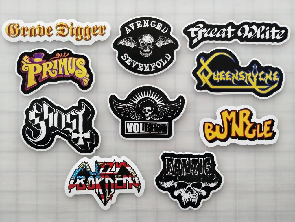 Metal / Hard Rock Sticker Pack (10 Stickers) SET 5 – Omni-Cult