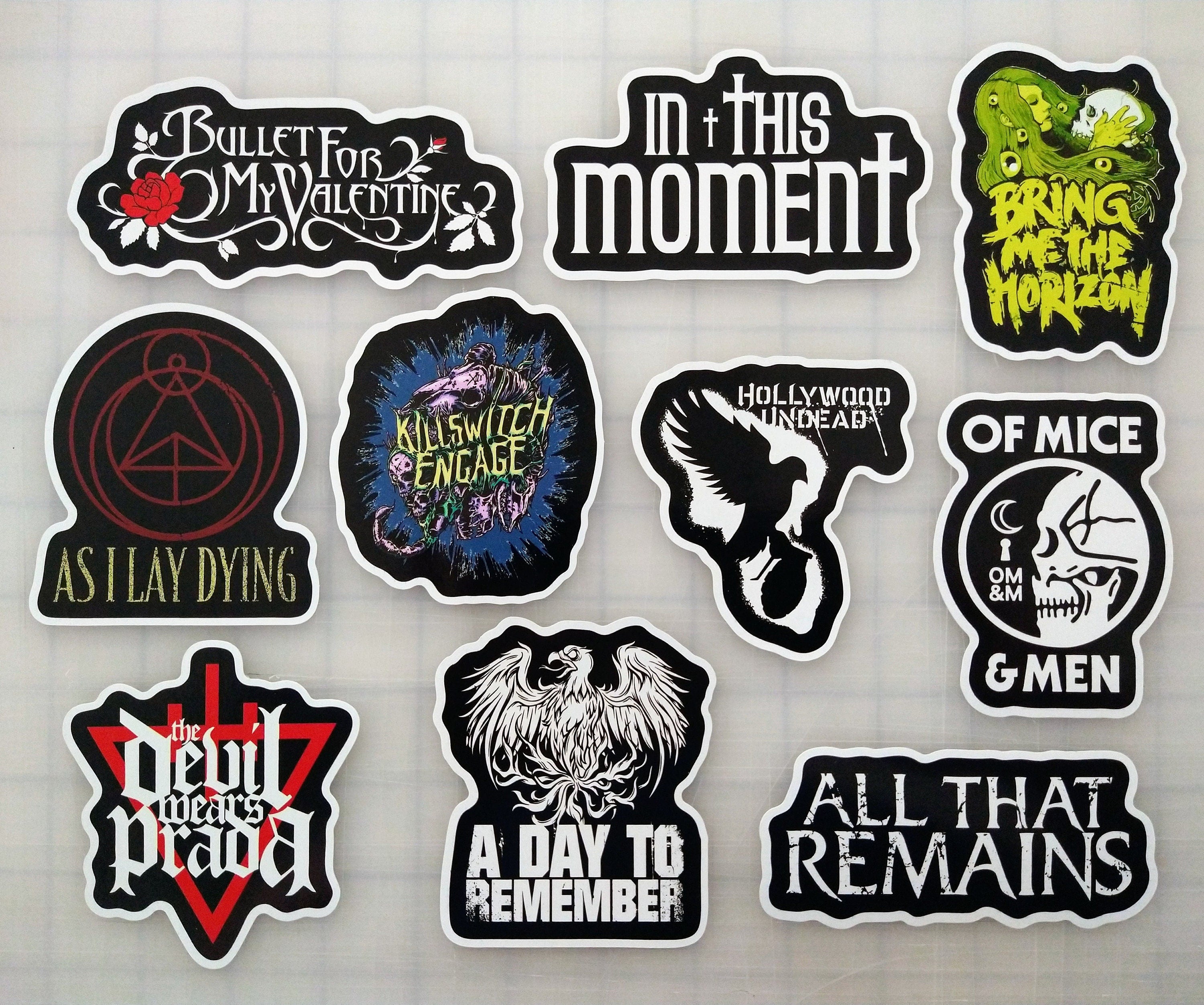 Metalcore / Deathcore / Death Metal Sticker Pack (10 Stickers) SET 1 ...
