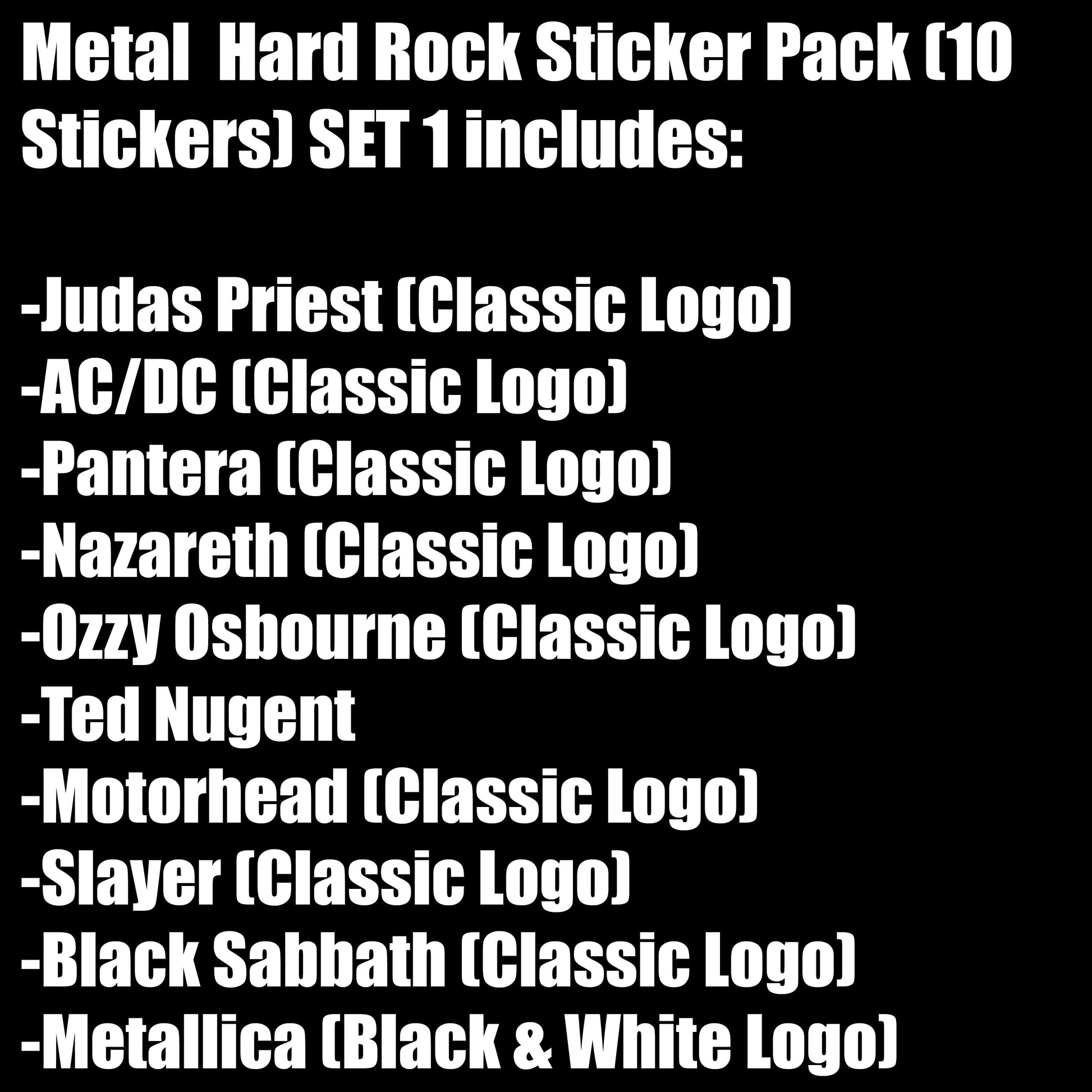 Metal / Hard Rock Sticker Pack (10 Stickers) SET 1 – Omni-Cult